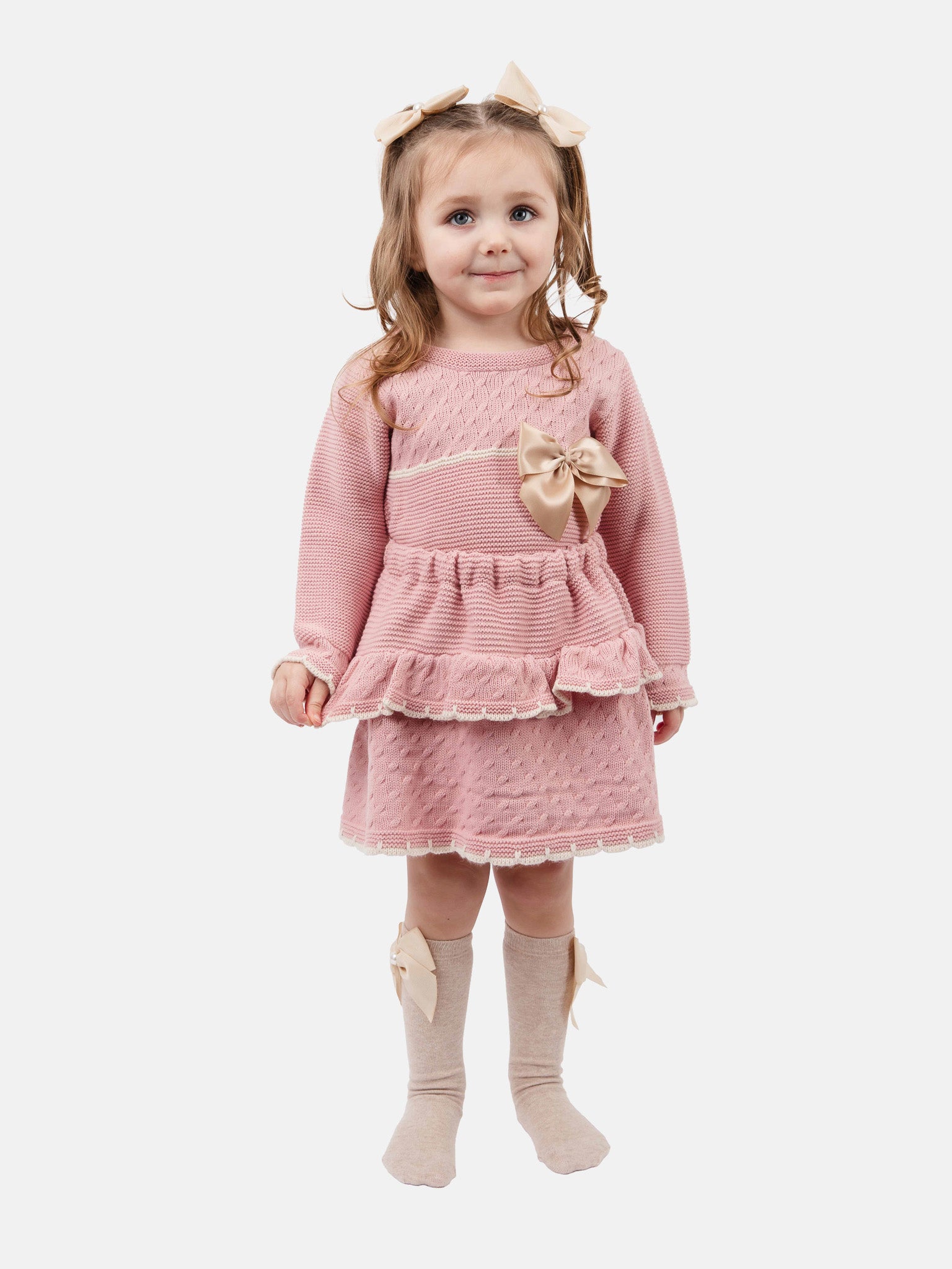 Baby Girl Adelina 2-piece Spanish Knitted Set | Mommiesnbabies