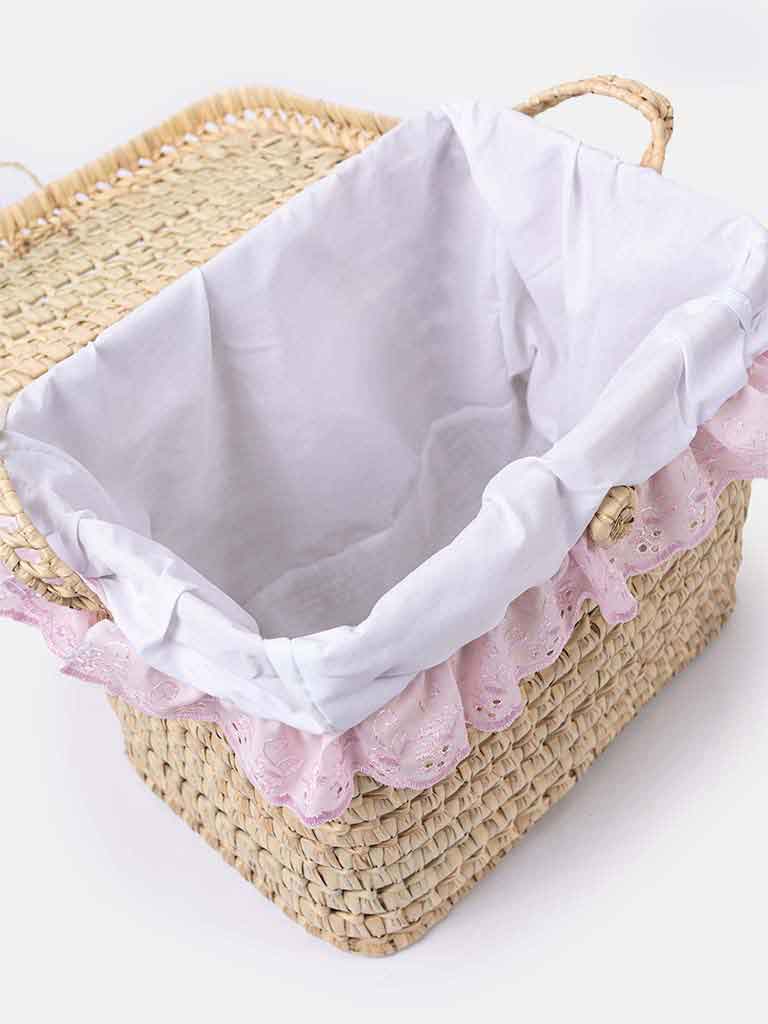 Baby Girl Woven Multi Purpose Basket Baby Pink